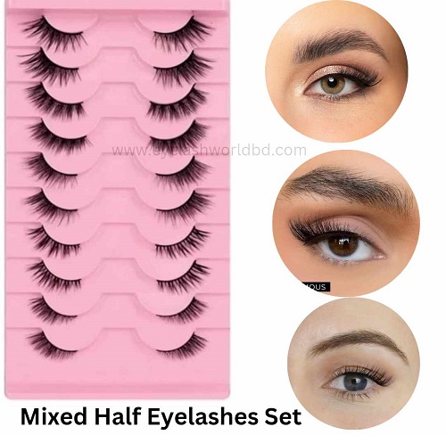 10 Pair Exclusive Half Mixed Eyelash Set - Eyelash World